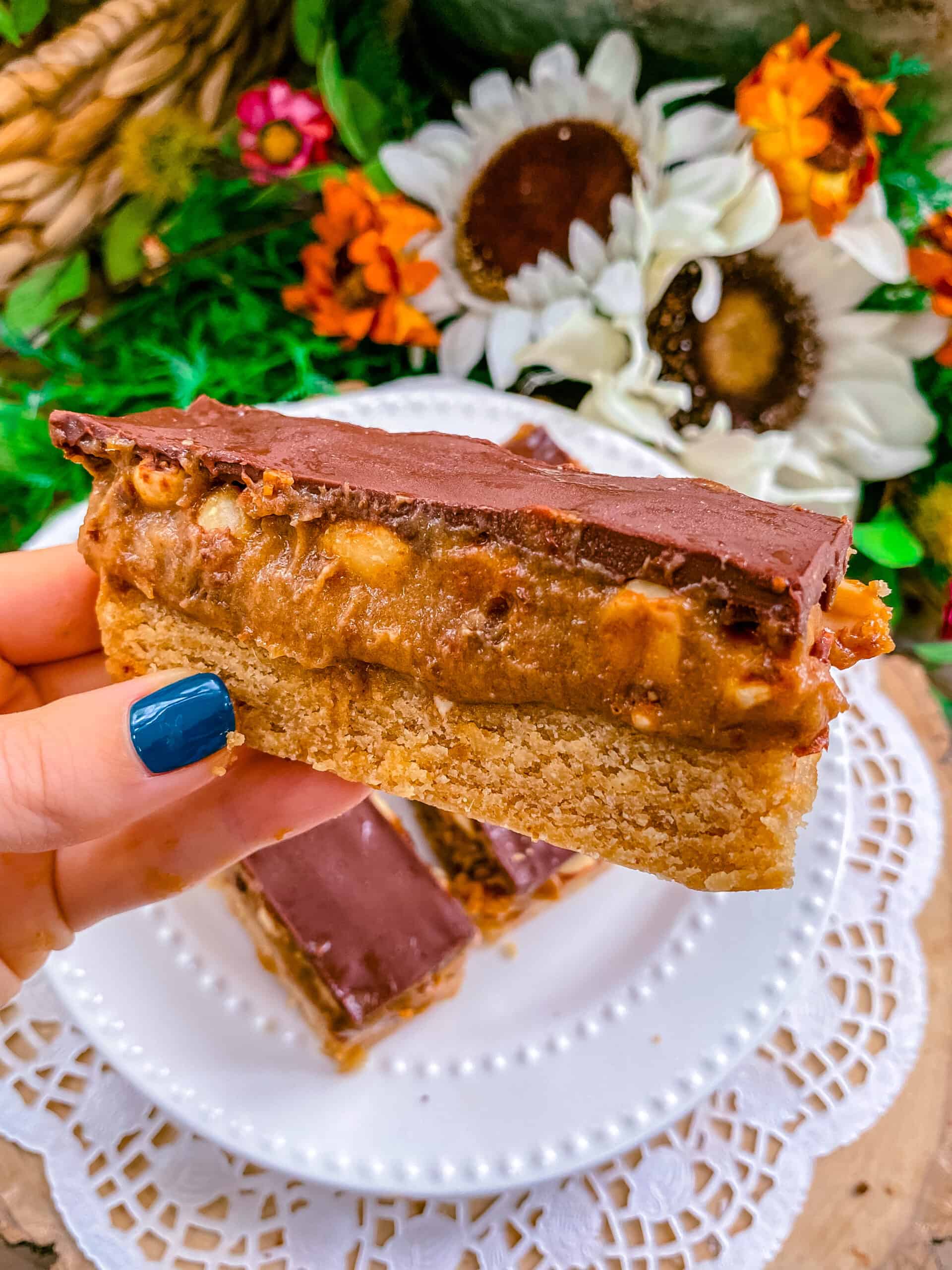 Vegan & Gluten-free Snickers Bars - Hope and Hummus
