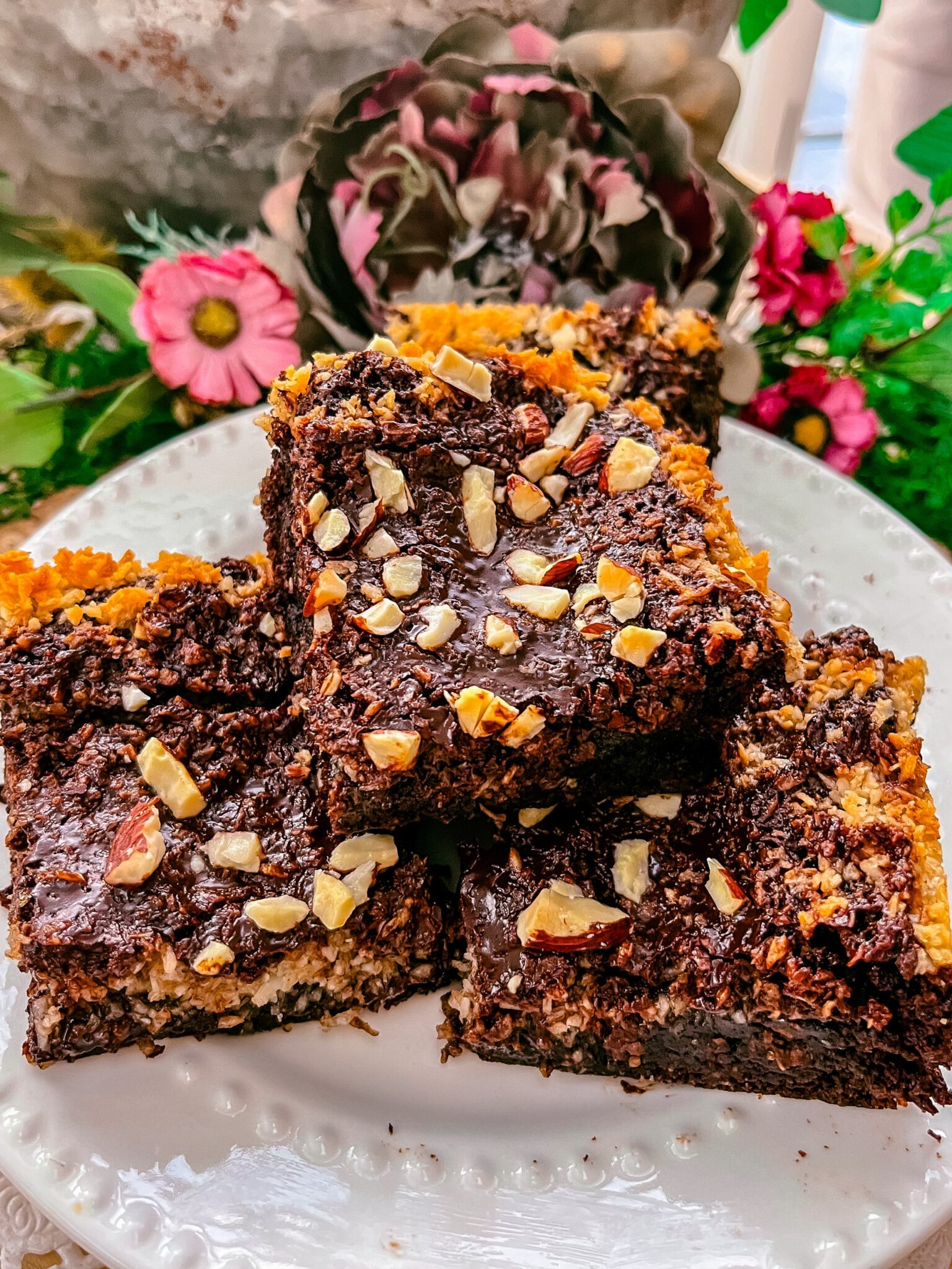 Gluten-free & Dairy-free Almond Joy-Inspired Brownies - Hope and Hummus